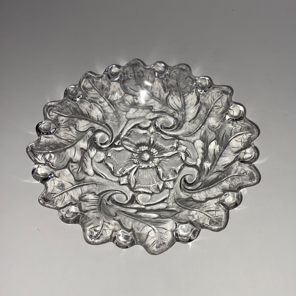 Dining | Vintage Clear Indiana Glass Nappy Dish Wild Rose Pattern Small ...